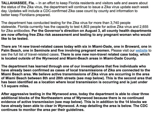 5 Catch Zika In South Beach. 37 Local Cases In Florida: The Urban Twist