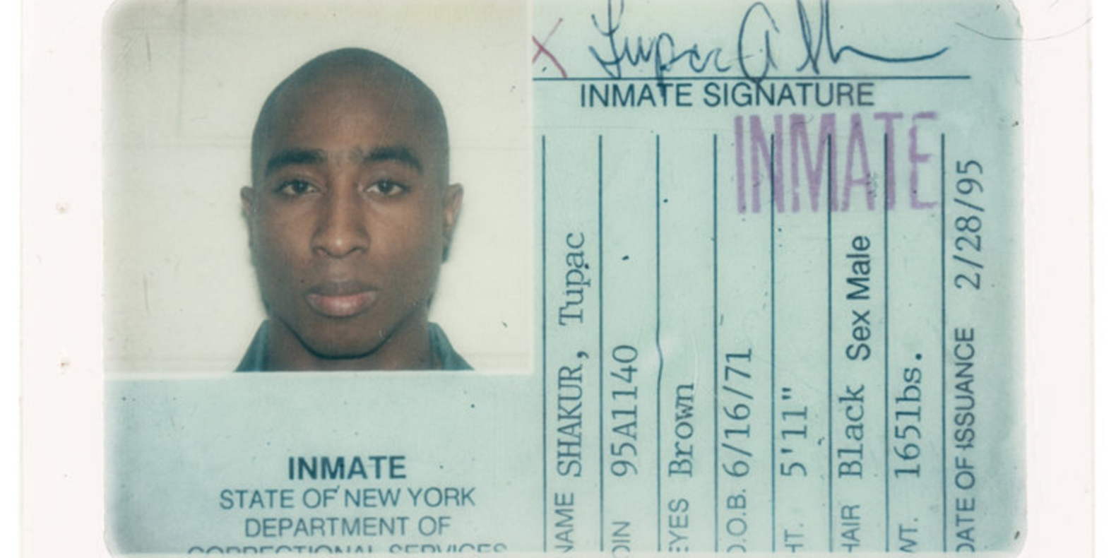 Tupac's First Prison I.D. Card From 1995 is Going Up For Auction - The ...